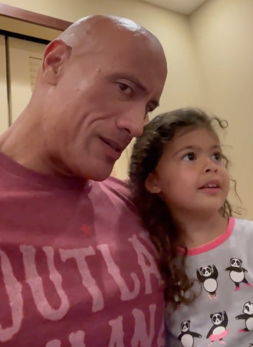 See The Rock Surprise His 3-Year-Old Daughter With Her Fave Star