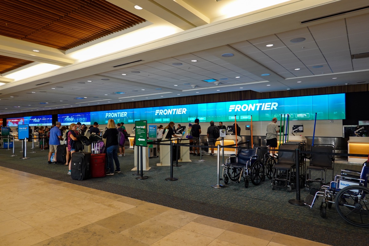 Frontier Closing Check-In an Hour Before Flights — Best Life