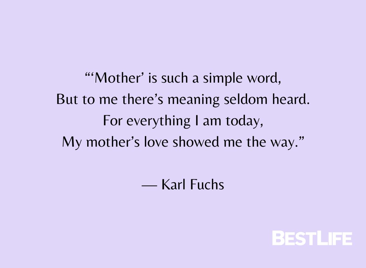 23 Mother’s Day Poems to Celebrate All the Moms in Your Life — Best Life