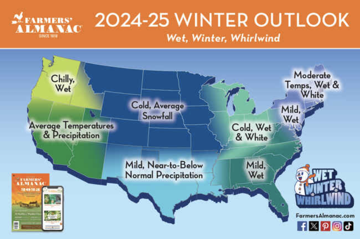 Farmers' Almanac Releases 2024-2025 Winter Outlook